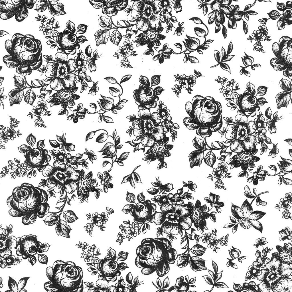 Flower Underglaze Transfer Sheet: Black – Hot Clay
