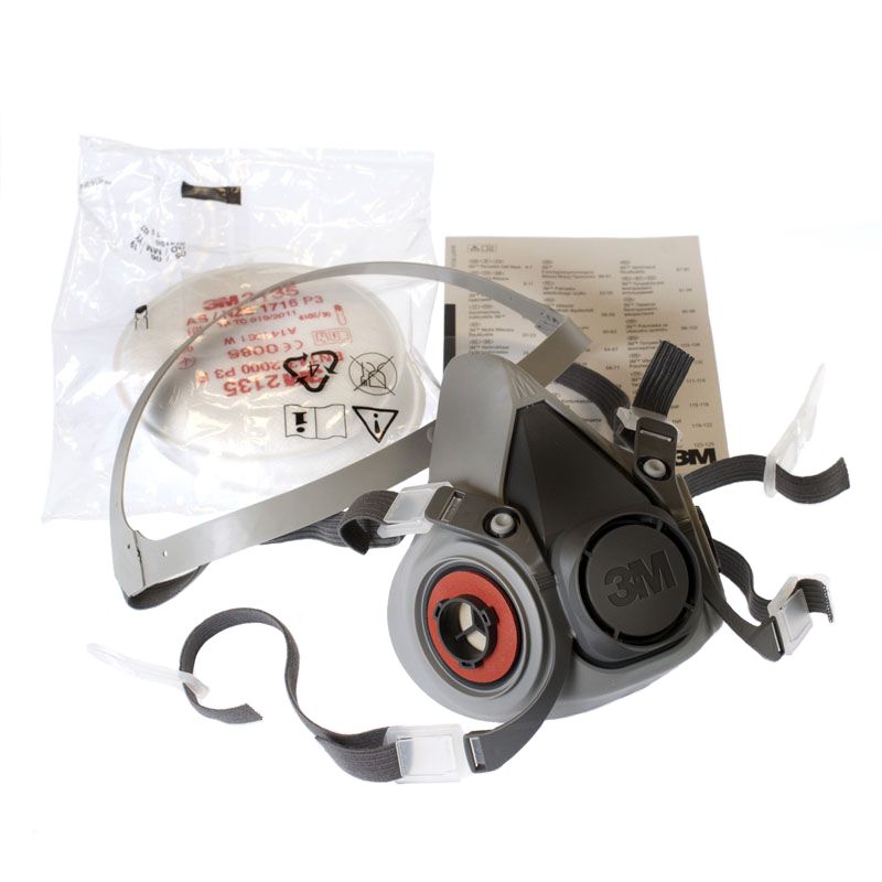 3M™ 6200 Series Half Mask and P3 Filters – Hot Clay