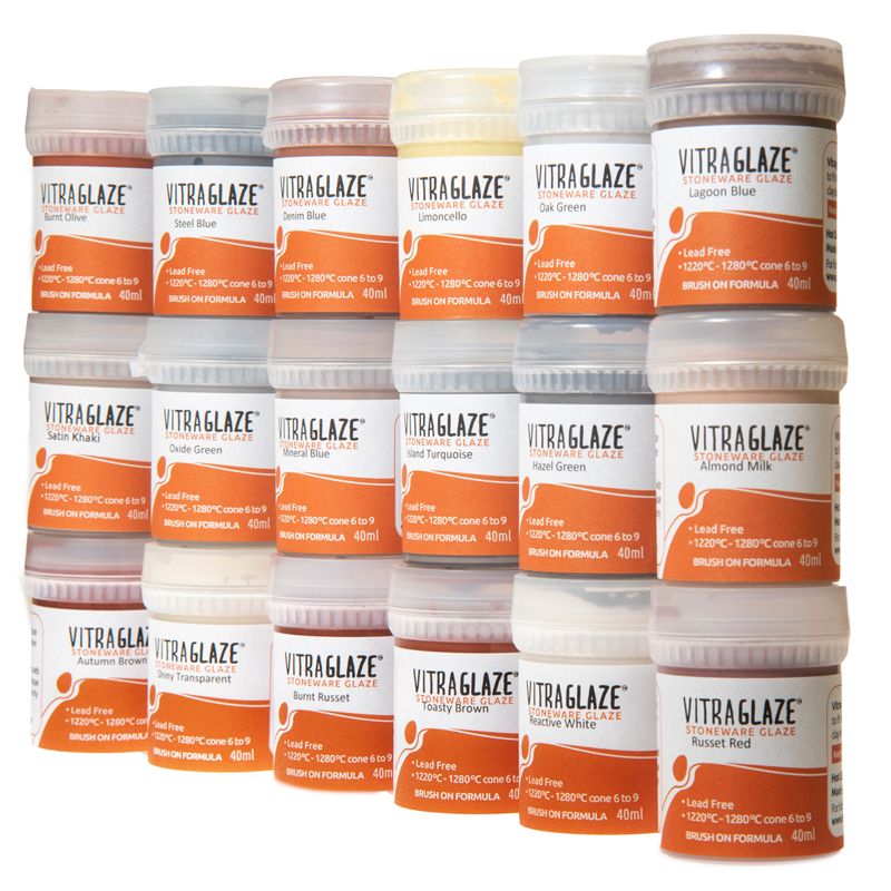 Vitraglaze Stoneware Glaze: Sample Set – Hot Clay